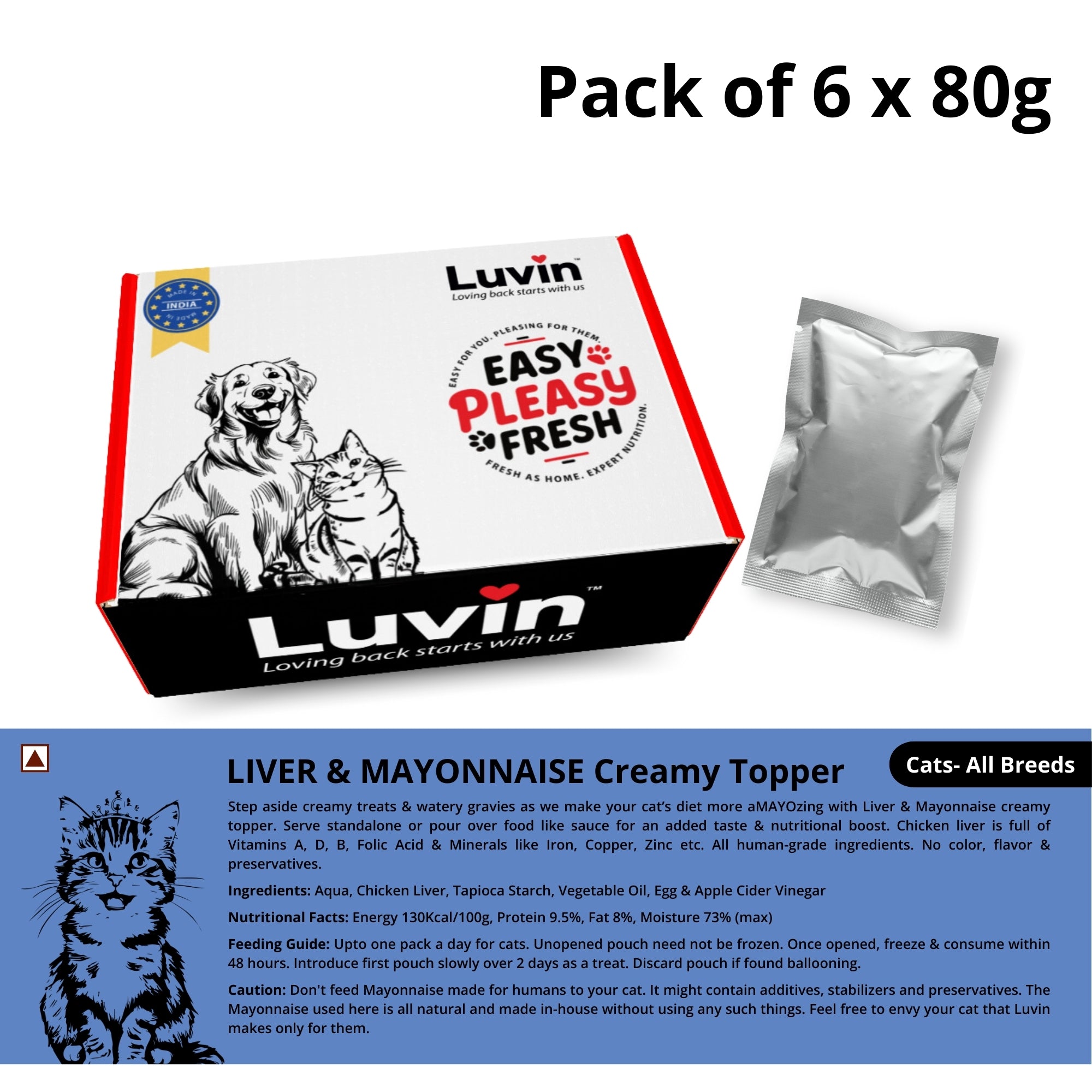 Luvin Liver and Mayonnaise Creamy Topper for Cats