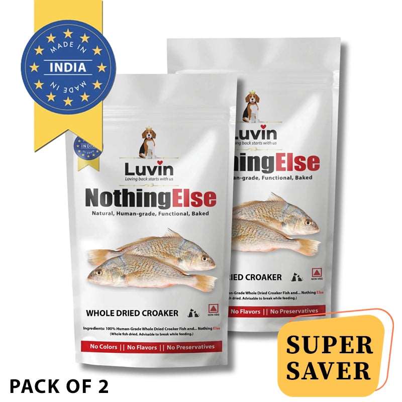 Luvin Nothing Else Whole Dried Croaker Treats for Pets